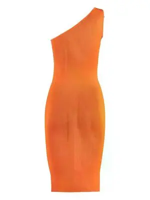 YVES SALOMON One Shoulder Ribbed Dress
