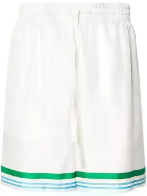 Casablanca Le Jeu Silk Shorts - White