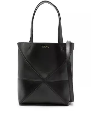 Loewe Mini Puzzle Fold Tote Bag - Black