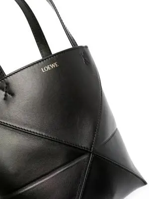 Loewe Mini Puzzle Fold Tote Bag - Black