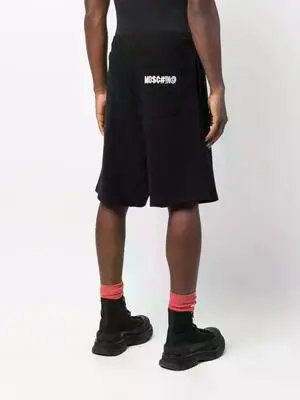 Moschino Cotton Embroidered Logo Jogger Shorts