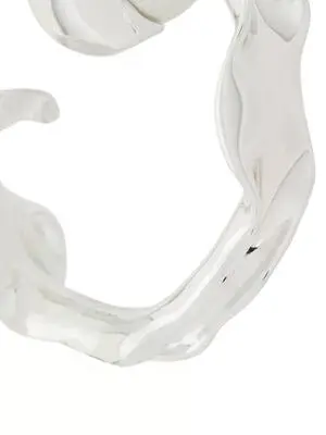 COUP DE COEUR Liquid Pearl Hoop Earrings - Silver