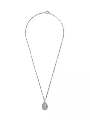 Dolce & Gabbana Medallion Pendant Chain Necklace - Silver