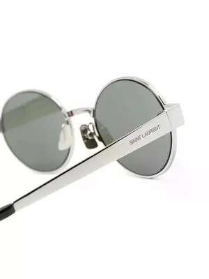 Saint Laurent Round Frame Sunglasses - Silver