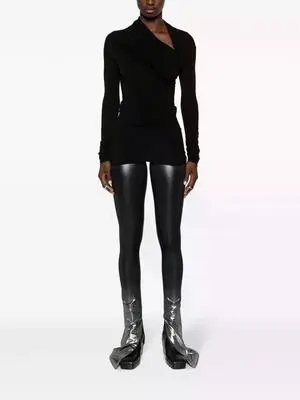 Rick Owens Carmen Metallic Flared Trousers - Silver