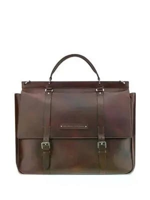 Brunello Cucinelli Leather Briefcase Bag - Brown