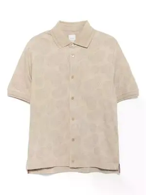 Paul Smith Jacquard Polo Shirt - Neutrals