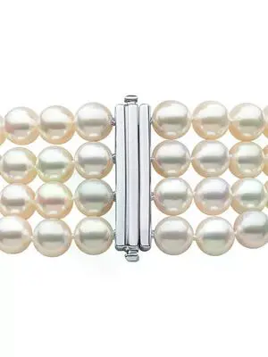 Yoko London 18k White Gold Pearl And Diamond Necklace - Silver