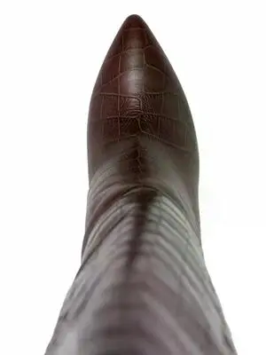 Paris Texas Croc-effect Leather High Stiletto Boots