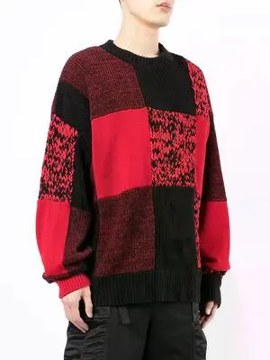 Sacai Patchwork Round Neck Jumper