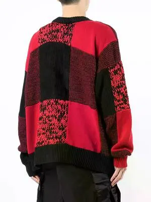 Sacai Patchwork Round Neck Jumper