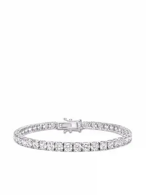 PRAGNELL 18kt White Gold Brilliant Cut Diamond Tennis Bracelet - Silver