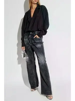 Dsquared2 Silk Blouse With Chain Detail