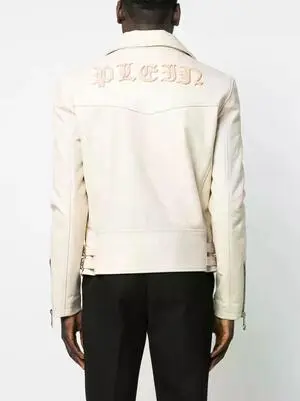 Philipp Plein Gothic Plein Leather Biker Jacket
