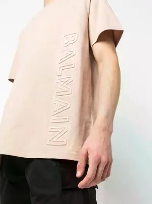 Balmain Logo-embossed Cotton T-shirt