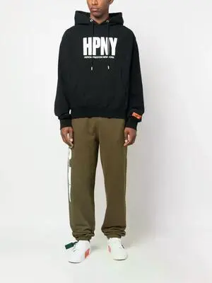 Heron Preston Logo-print Organic Cotton Hoodie - Black