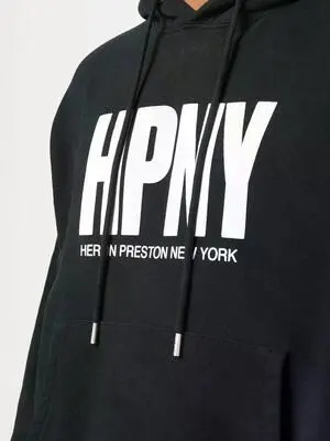 Heron Preston Logo-print Organic Cotton Hoodie - Black