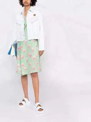 Kenzo K-tiger Cropped Denim Jacket