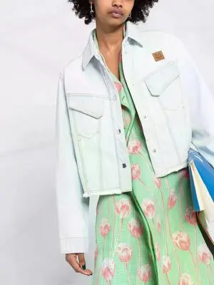 Kenzo K-tiger Cropped Denim Jacket