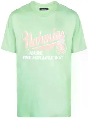 NAHMIAS Logo-print Cotton T-shirt - Green