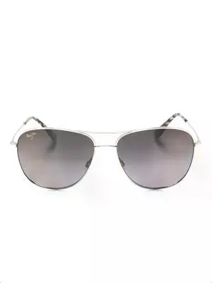 Maui Jim Cliff House Pilot-frame Sunglasses - Silver