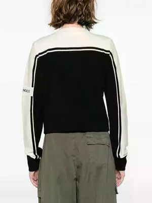 Palm Angels Logo-intarsia Wool Zip Cardigan