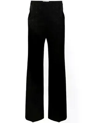 MARINE SERRE Moon Diamant Jacquard Trousers - Black