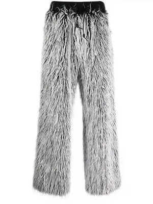 Dolce & Gabbana Faux-fur Tailored Trousers - Black