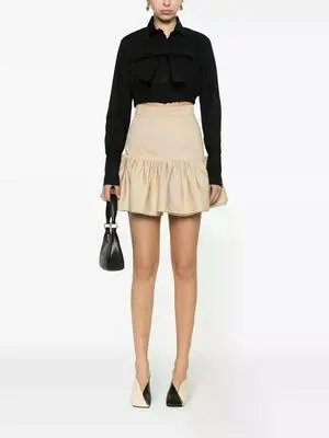 PATOU Ruffled Cotton Miniskirt