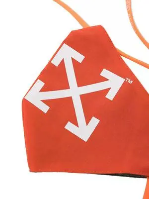 Off-White Arrows-print Face Mask - Orange