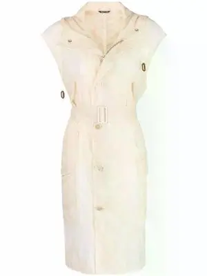 MAISON MARGIELA Belted Hooded Trench Coat - Neutrals