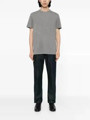 BRETT JOHNSON Double-collar T-shirt - Grey