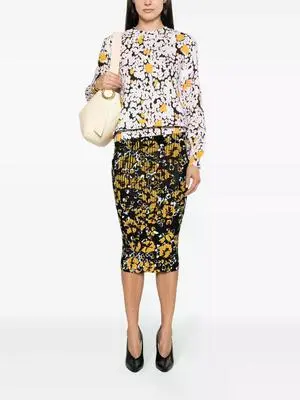 LANVIN Floral Print Cotton Sweatshirt