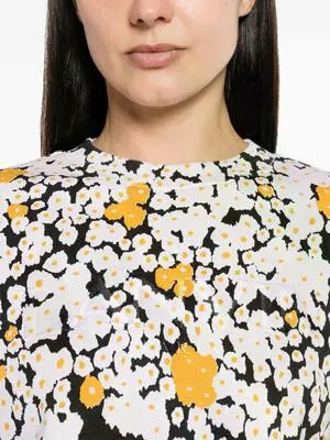 LANVIN Floral Print Cotton Sweatshirt