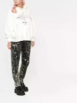 Palm Angels Cotton Graphic Print Hoodie