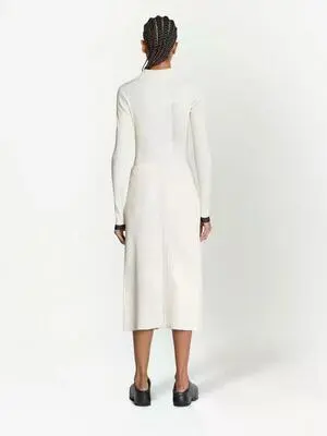 Proenza Schouler White Label Ribbed Knit Button-front Midi Skirt - Neutrals