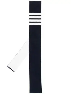 Thom Browne Thom Browne Cashmere Knit 4-Bar Tie Blue
