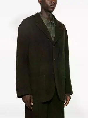 ZIGGY CHEN Peak-lapels Check-pattern Blazer