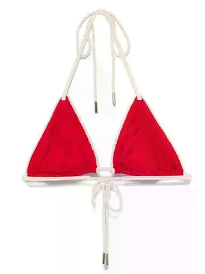 La Perla Monogram Triangle Bikini Top - Red