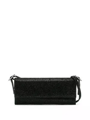Benedetta Bruzziches Vittissima La Grande Rhinestone-embellished Shoulder Bag - Black