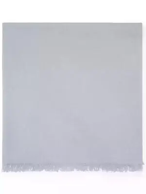 Brunello Cucinelli Fringed-edge Cashmere Scarf - Grey