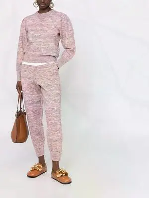 MARANT ETOILE Space Dye-print Tapered-leg Track Pants - Pink