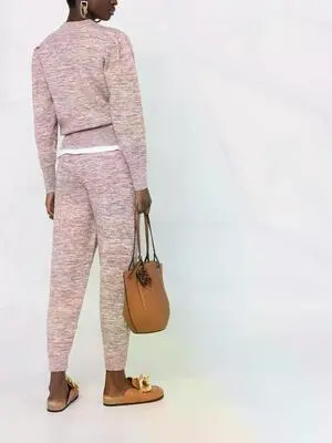 MARANT ETOILE Space Dye-print Tapered-leg Track Pants - Pink