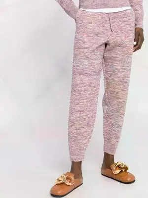 MARANT ETOILE Space Dye-print Tapered-leg Track Pants - Pink