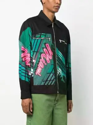 Palm Angels Miami Print Cotton Jacket