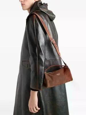 Prada Suede Shoulder Bag - Brown