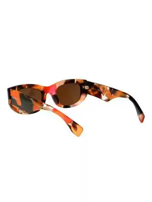 Gucci Tortoiseshell-effect Rectangle-frame Sunglasses