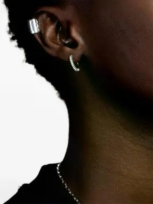 DOWER & HALL Small Humbug Hoop Earrings
