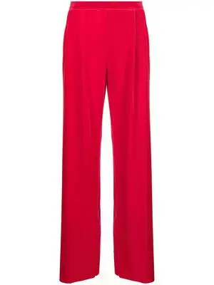 AMAZUIN Straight-leg Velvet Trousers - Red