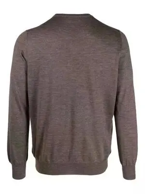 BARBA NAPOLI Crew Neck Fine-knit Jumper - Brown